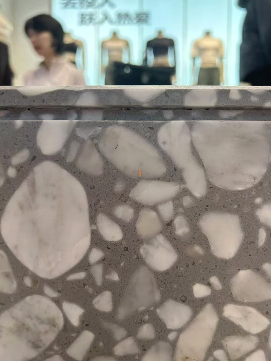 Handcrafted White Marble Irregular Aggregate Mosaic Panels | Gray Base ...
