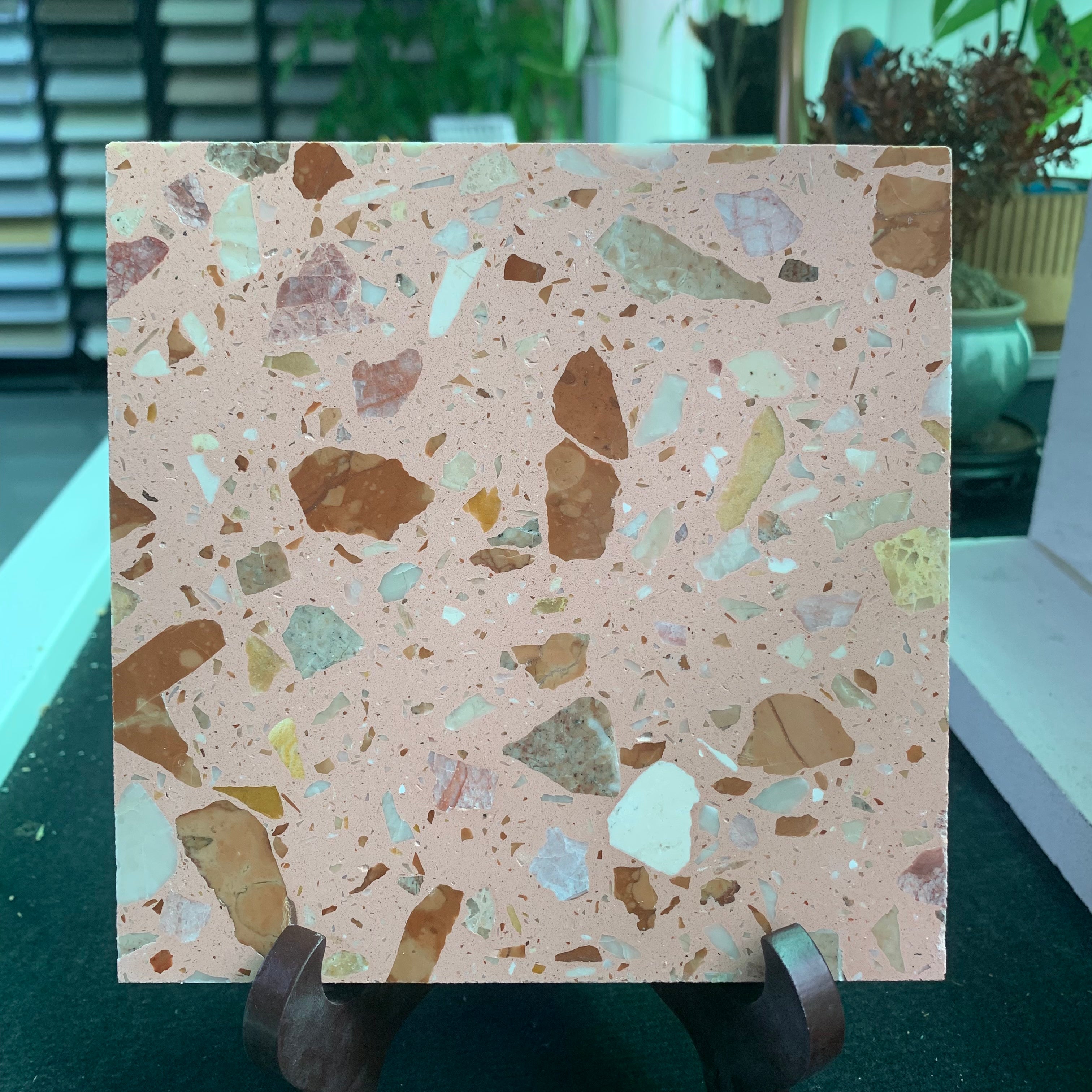 Terrazzo slabs, pink, floor and wall panels – MILO CONCRETE